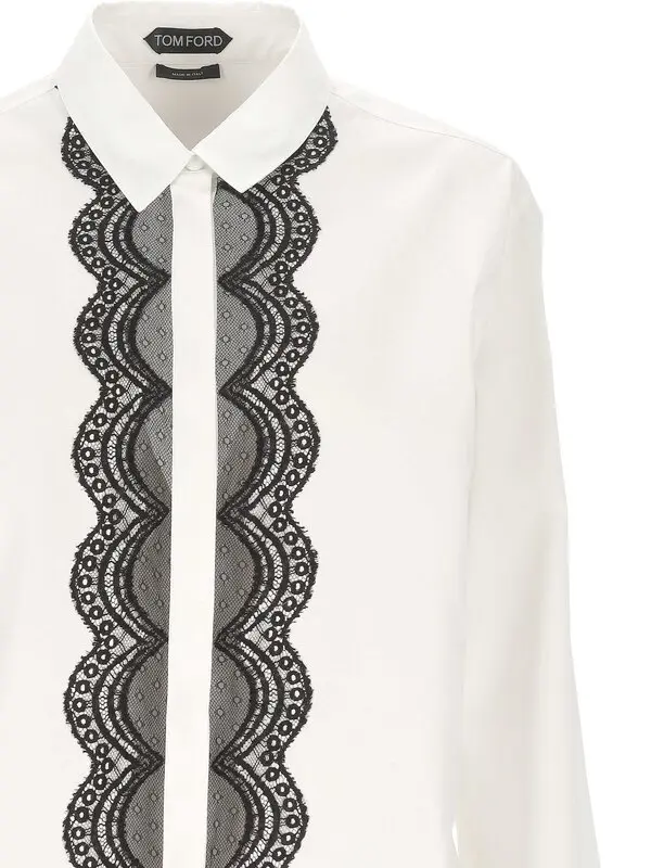 TOM FORD Lace-trimmed Shirt With Classic Collar