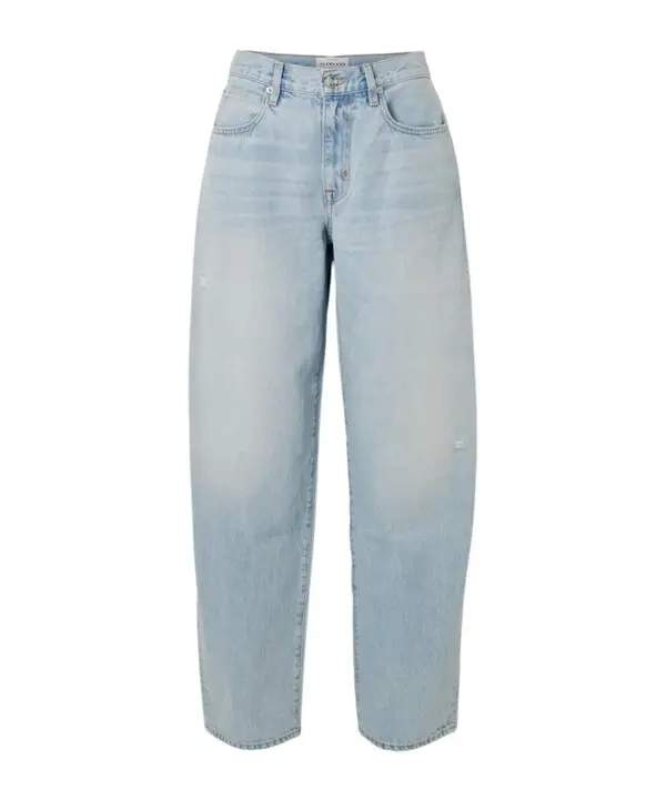 SLVRLAKE Ella Mid-rise Barrel-leg Jeans - Light Denim Blue