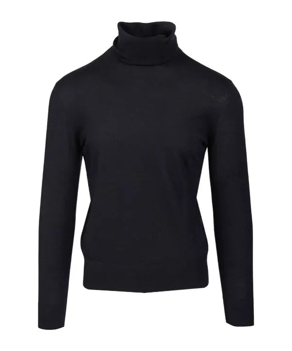 Dries Van Noten High Neck Jumper - Blue