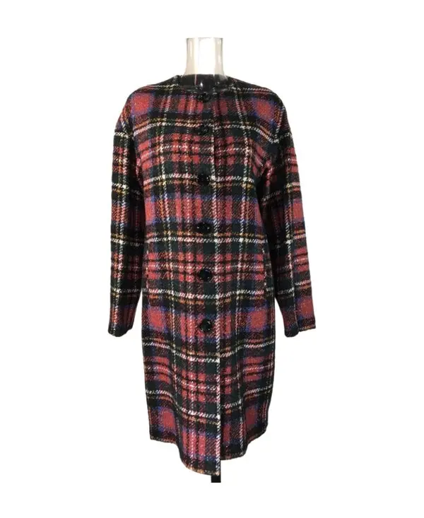 Moschino Checked Logo Coat