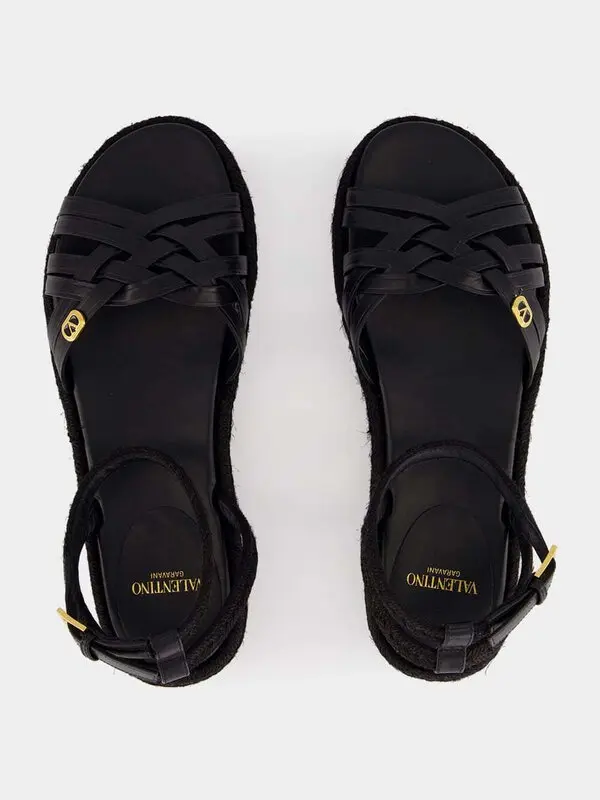 Valentino Garavani Vlogo Signature Interwoven Sandals