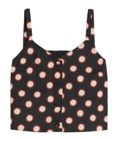 IBLUES Printed V-neck Spaghetti Strap Top