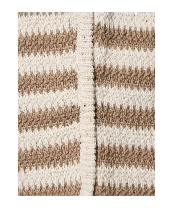 Brunello Cucinelli Striped Cotton Blend Shorts