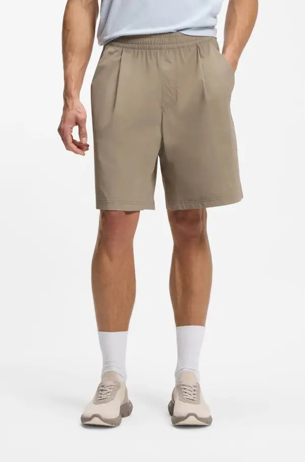 Hugo Boss Water-repellent Micro-waffle Shorts