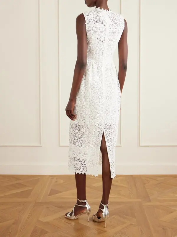 Erdem Crystal-embellished Lace Midi Dress