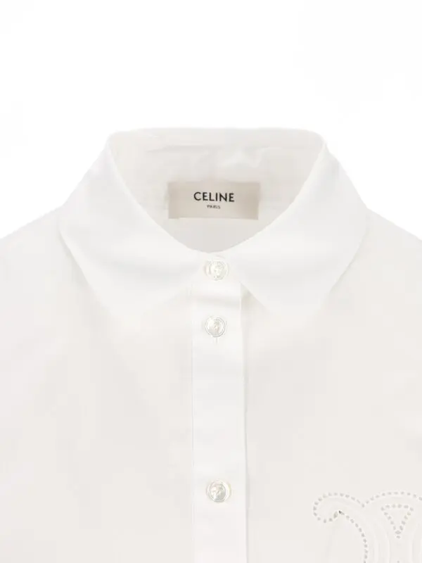 Celine Short Sleeve Shirt With Peak Collar
