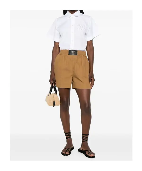 Celine Short Sleeve Shirt With Peak Collar