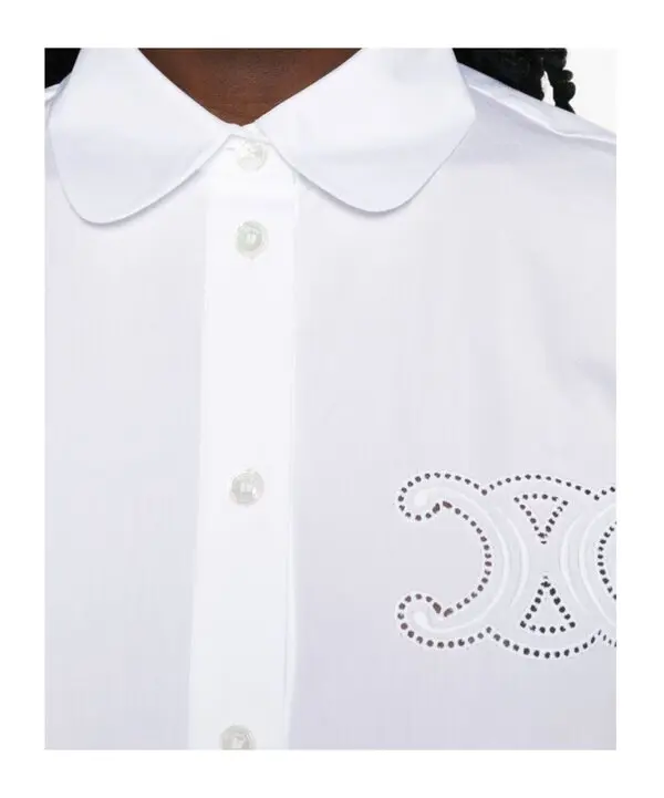 Celine Short Sleeve Shirt With Peak Collar