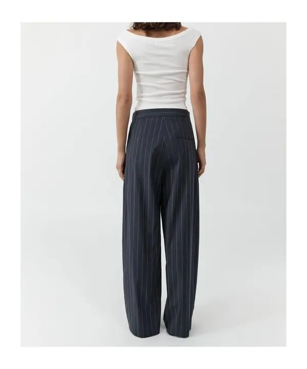 ST. AGNI Striped Wide Leg Trousers