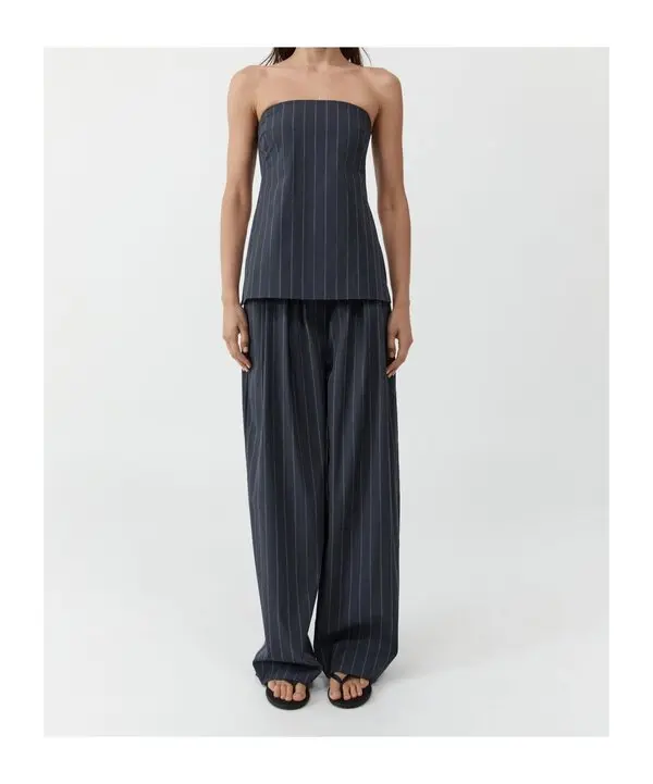 ST. AGNI Striped Wide Leg Trousers