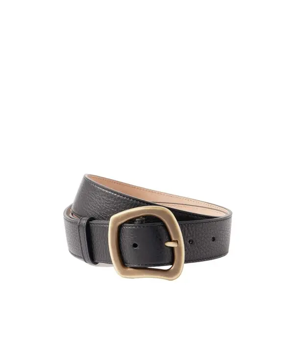 Gabriela Hearst Simone Textured-leather Belt - Black
