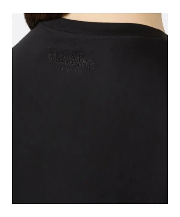 Max Mara Silk Organza Sleeve T-shirt - Black