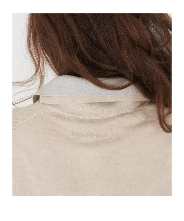 Acne Studios Long-sleeved Layered Jumper - Beige/gray