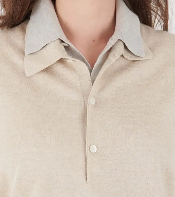 Acne Studios Long-sleeved Layered Jumper - Beige/gray