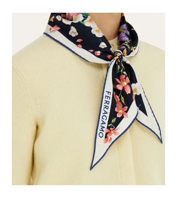 FERRAGAMO Printed Silk Bandeau
