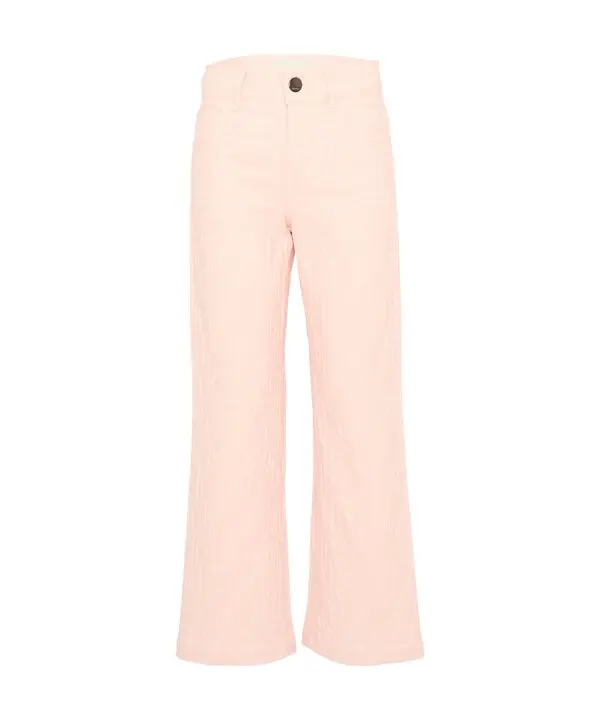 Fendi Jacquard Ff Monogram Straight-leg Trousers - Pink