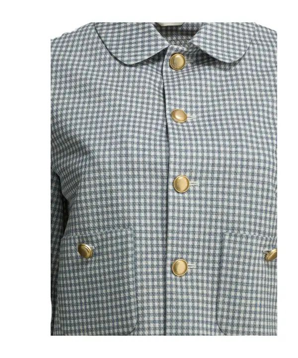 CIRCOLO 1901 Gingham Button-front Jacket