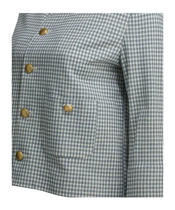 CIRCOLO 1901 Gingham Button-front Jacket