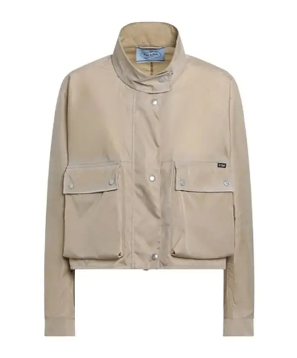Prada Washed Re-nylon Jacket - Camel Brown