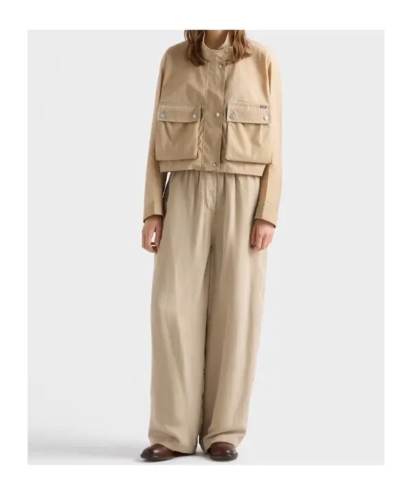 Prada Washed Re-nylon Jacket - Camel Brown