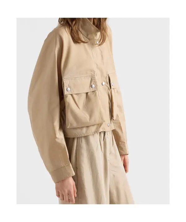 Prada Washed Re-nylon Jacket - Camel Brown