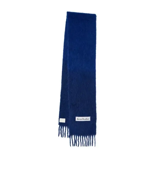 Acne Studios Dip Dye Alpaca Blend Scarf - Blue