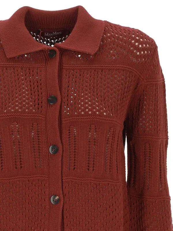 Max Mara Long-sleeved Collared Knitwear