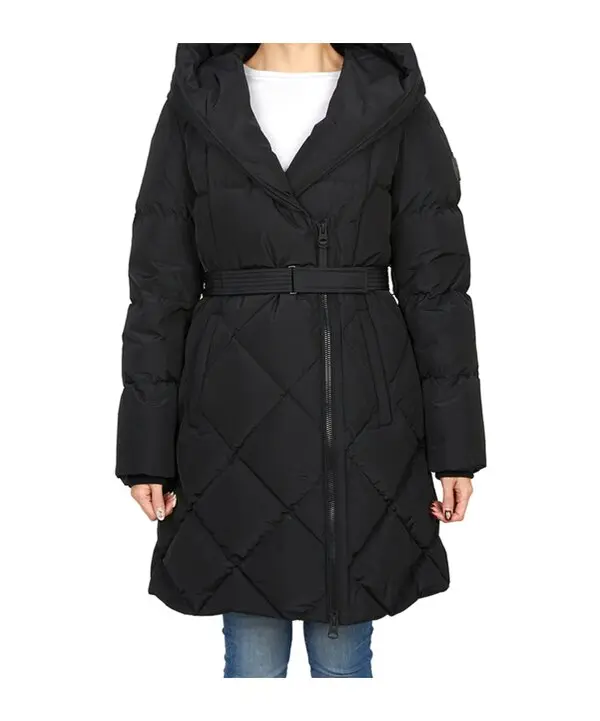 Mackage Long-sleeved Quilted Down Jacket With Belt