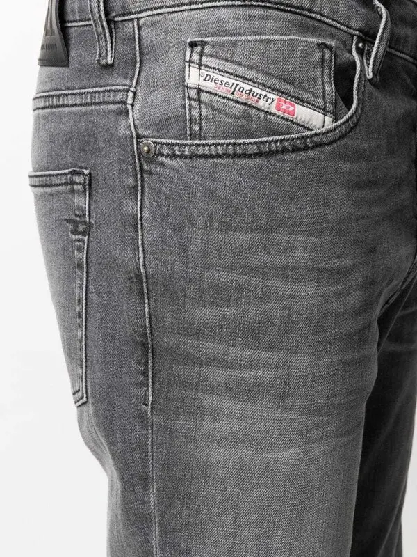 DIESEL® Faded Straight-leg Jeans - Black