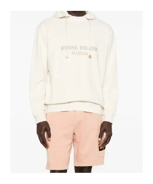 Stone Island Logo Print Hoodie