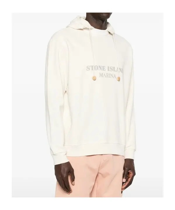 Stone Island Logo Print Hoodie