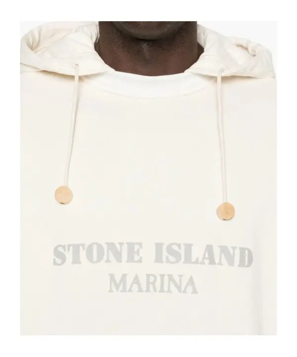 Stone Island Logo Print Hoodie