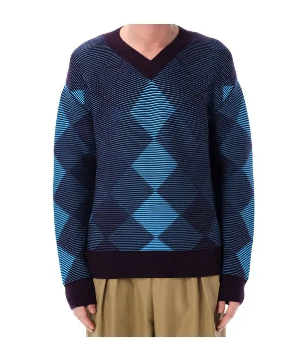 Dries Van Noten Long-sleeved V-neck Sweater