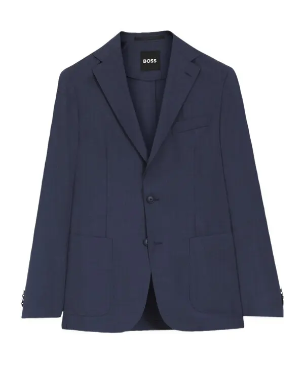 Hugo Boss Single-breasted Tailored Blazer - Light Blue