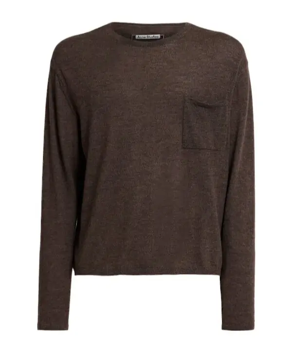 Acne Studios Fine Knit Cashmere Sweater With Pocket