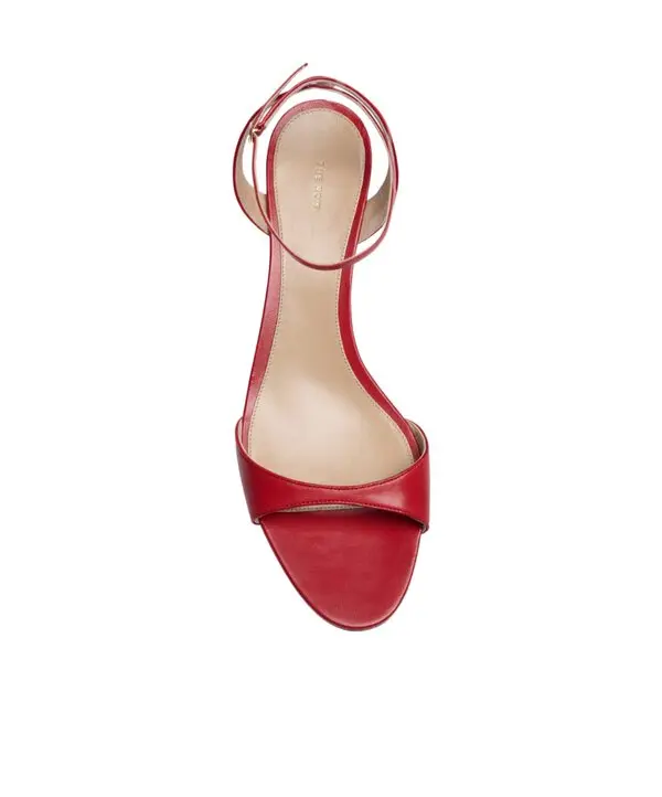 THE ROW Vika Ankle-strap Kitten Heels - Lacquer Red