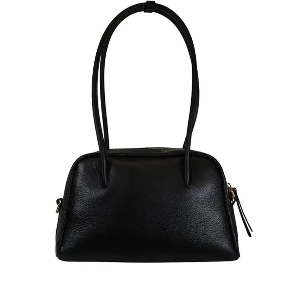 COCCINELLE Top Handle Shoulder Bag With Logo Detail - Black