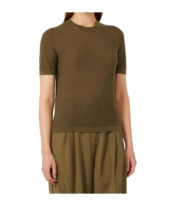 Max Mara Short-sleeved Knit Pullover