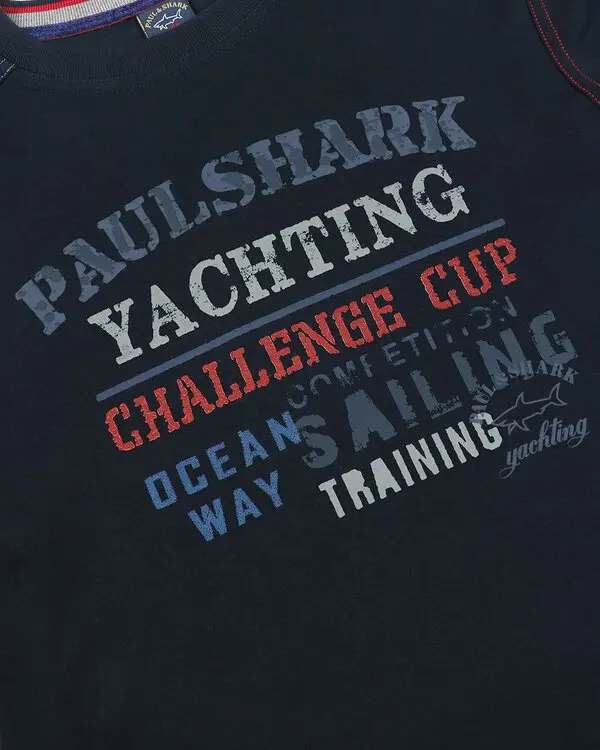PAUL  SHARK Logo Printed Long-sleeved T-shirt
