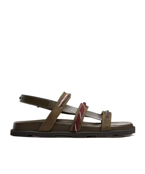 Moncler Vera Isla Leather Sandals - Brown