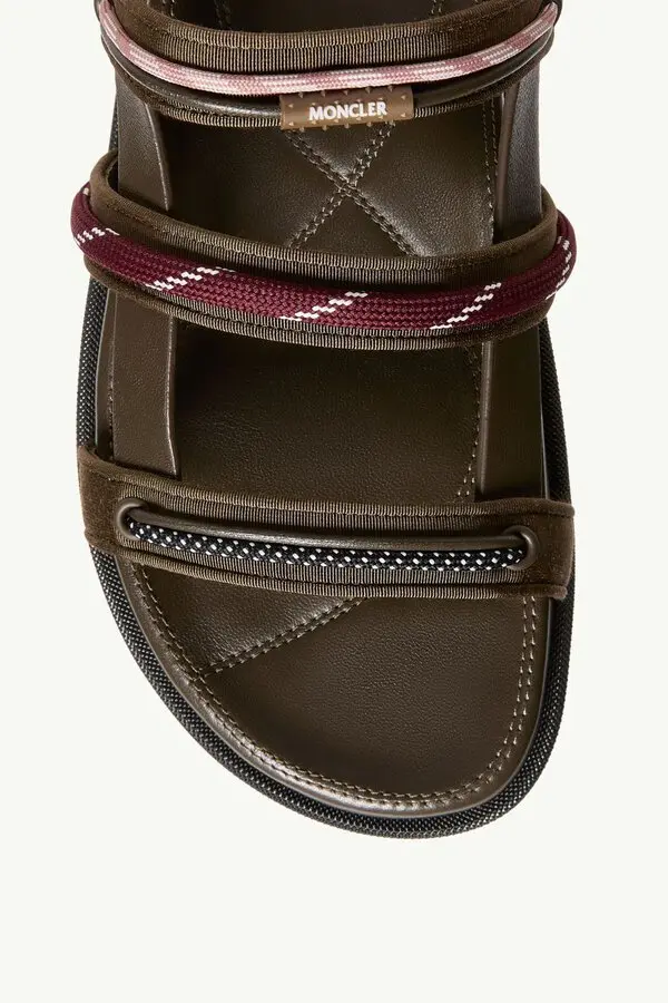 Moncler Vera Isla Leather Sandals - Brown