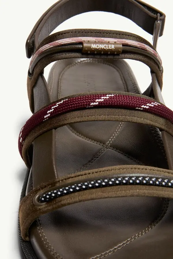 Moncler Vera Isla Leather Sandals - Brown