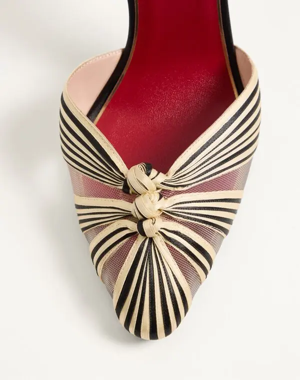 Valentino Garavani Satin Pumps With Ankle Strap - Black
