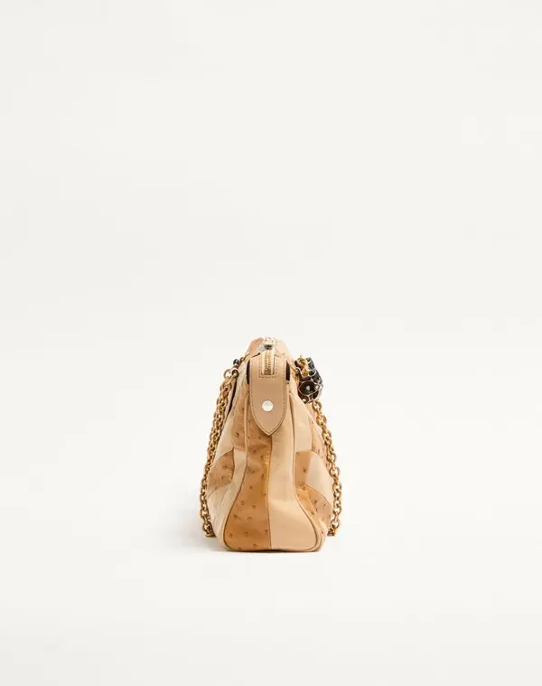 Valentino Garavani Panthea Medium Shoulder Bag - Nude