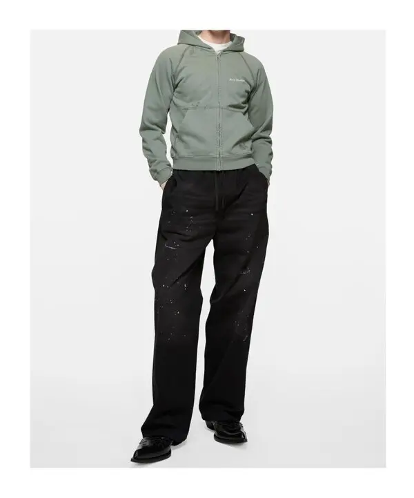Acne Studios Long-sleeved Zip Hoodie - Slate Grey