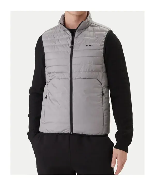 Hugo Boss Quilted Sleeveless Gilet - Grey