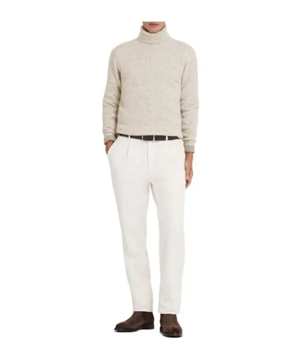 Brunello Cucinelli Alpaca Blend Knit Turtleneck Sweater - Gray