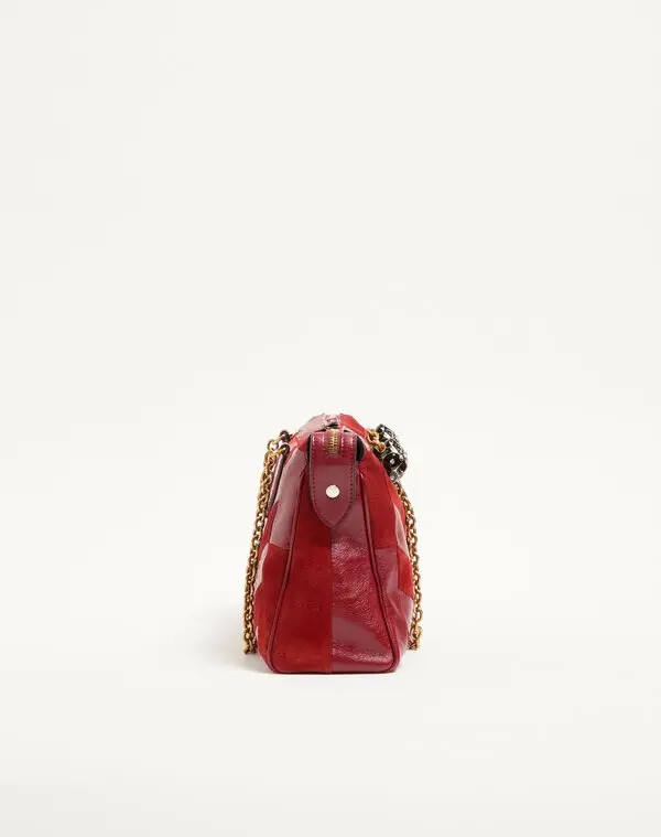 Valentino Garavani Panthea Chevron Motif Medium Shoulder Bag - Red