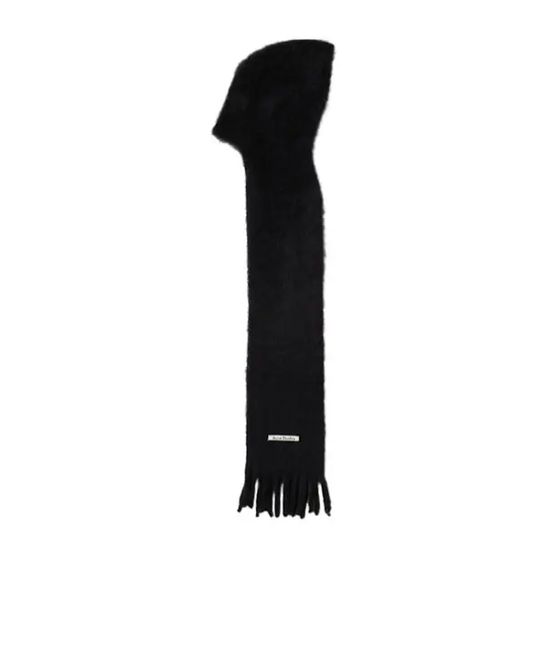 Acne Studios Mohair Wool Scarf - Black