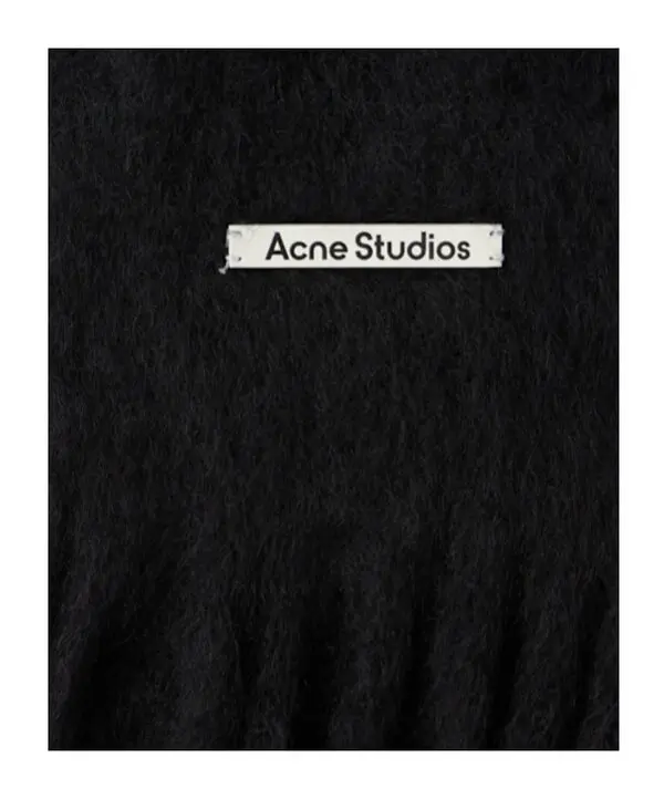 Acne Studios Mohair Wool Scarf - Black